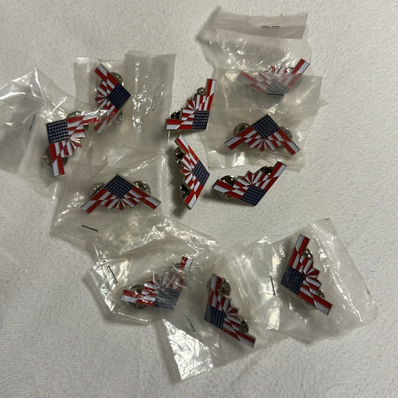 Accessories | Vintage B2 American Flag Bomber Lapel Pins | Poshmark